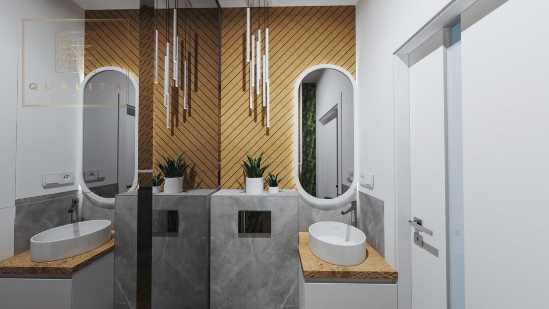 Łazienka 2m2 z szafą przesuwną - Qualita Interno